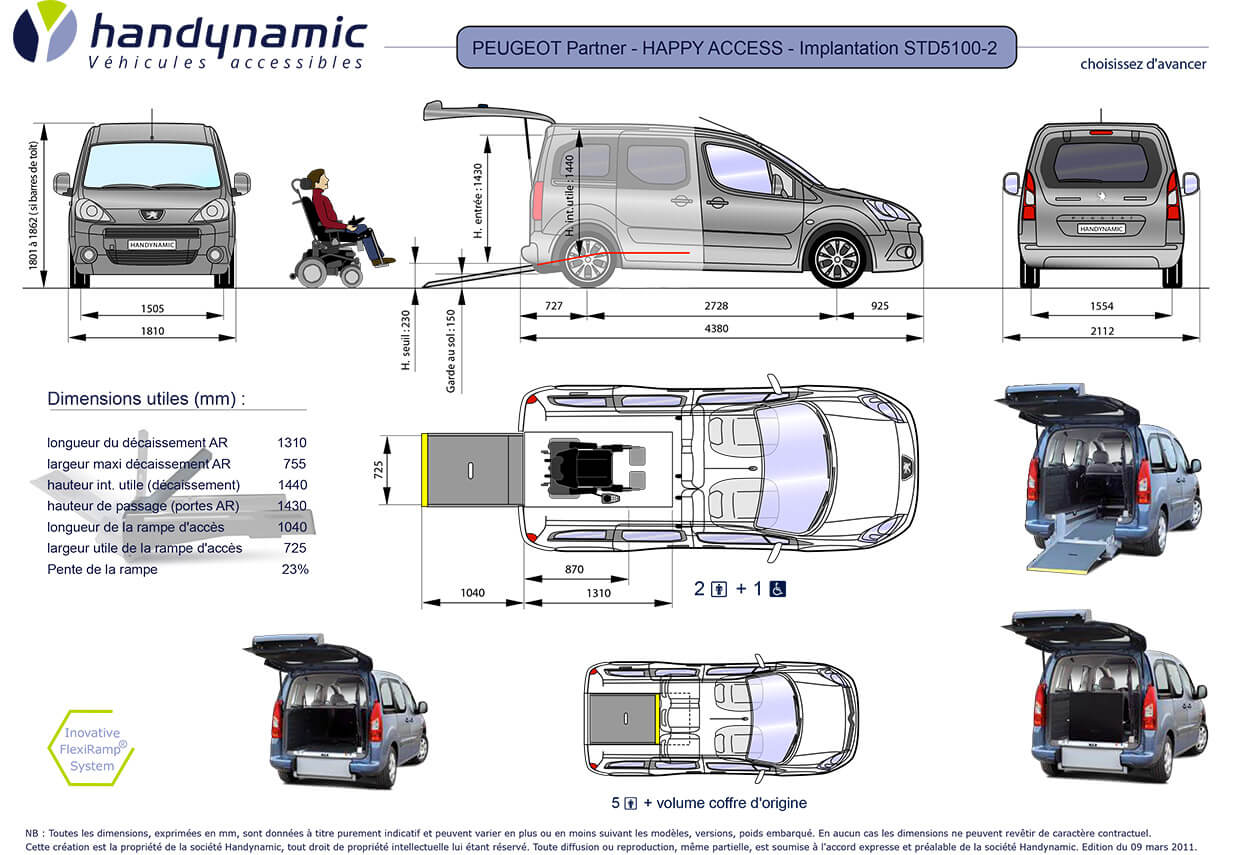 Le Peugeot Partner TPMR HappyAccess est le monospace aménagé le plus ...